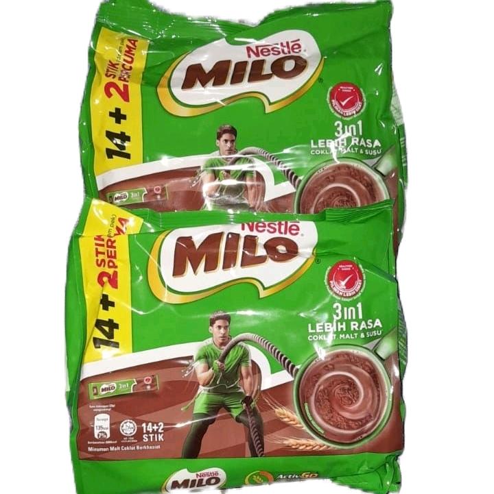 milo 3 in1 isi 16 stik 2 pack - Shop | Tokopedia