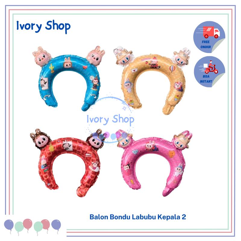 Balon Foil Bondu Labubu Kepala Kartun Labubu - Shop | Tokopedia
