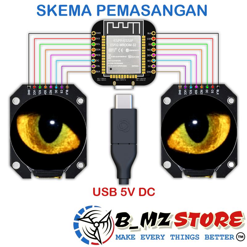 Paket Display Animasi TFT Mata Bergerak - ESP32 - Shop | Tokopedia