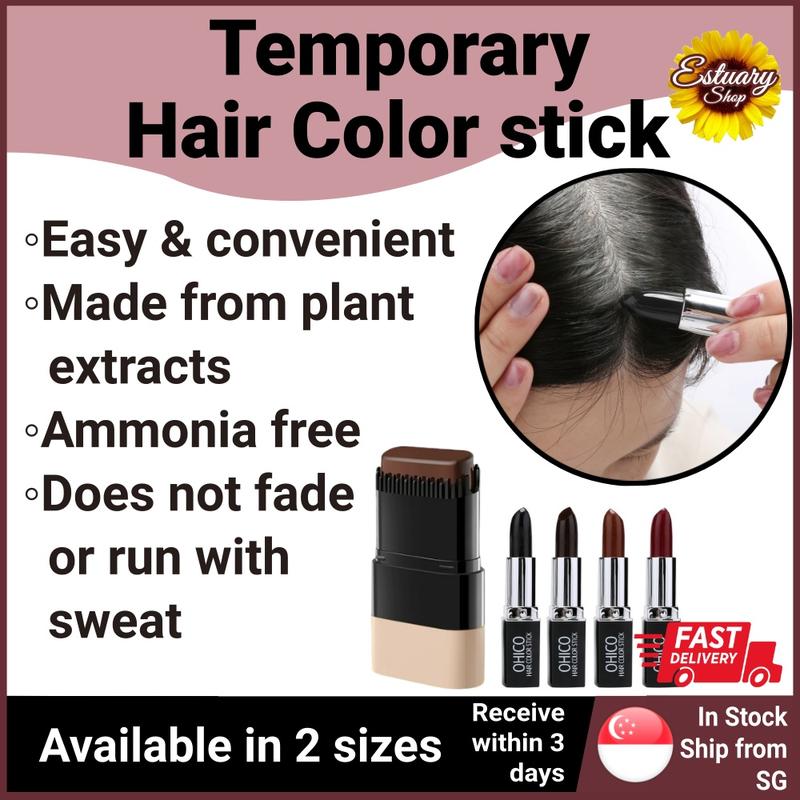 [SG Seller] Temporary Hair Color Stick 4gm or 15gm Natural Plant ...
