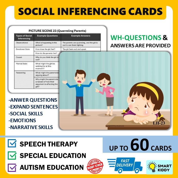 GROWSMARTLY Social Inferencing Flash Card Autism card Speech - TikTok ...