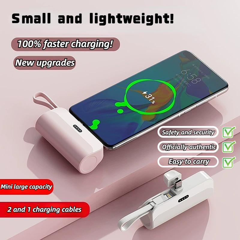 Capsule Mini Power Bank 2500mAh Fast Charging Portable Mobil - TikTok ...