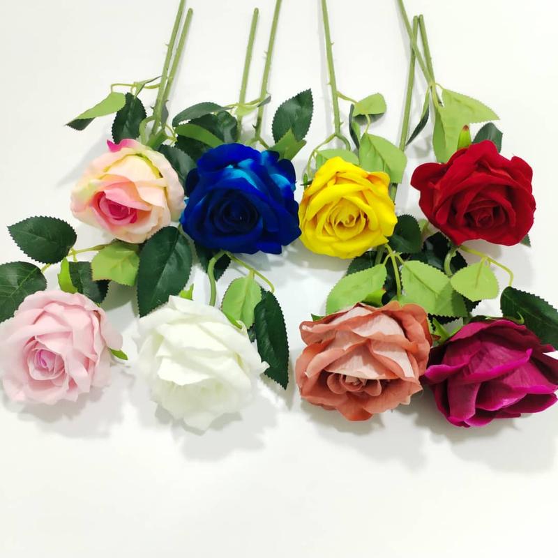 Large Velvet Rose Silk Rose Deco Flower Bunga Ros Elegant Happy ...
