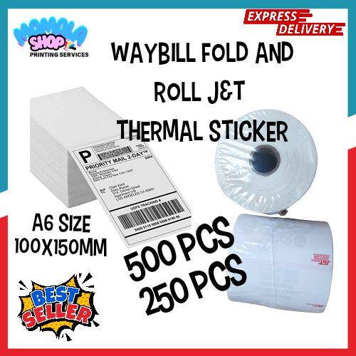 A6 WAYBILL FOLD AND ROLL THERMAL PAPER STICKER - TikTok Shop Philippines