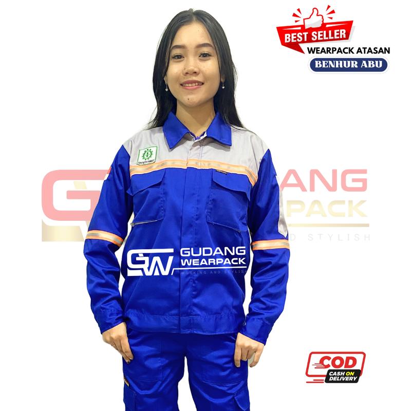 Wearpack Atasan Lengan Panjang Warna Biru Benhur Kombinasi Abu - Shop ...