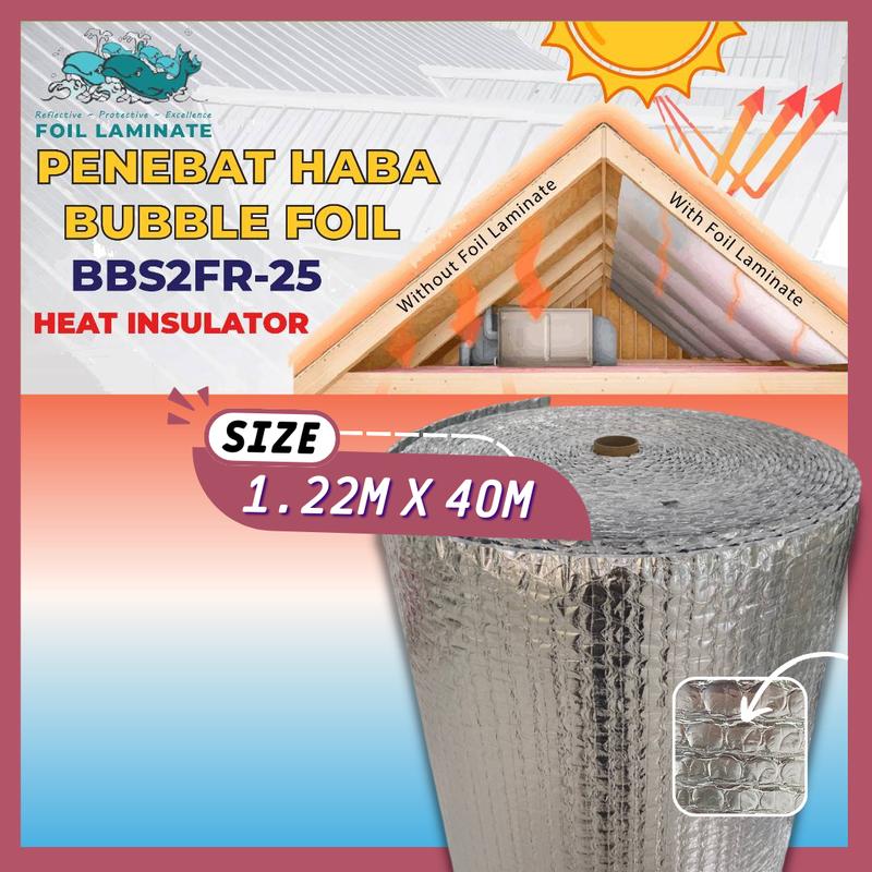 BBS2FR-25 Aluminium Foil Bubble Foil (40M-L) Penebat Haba Bumbung ...