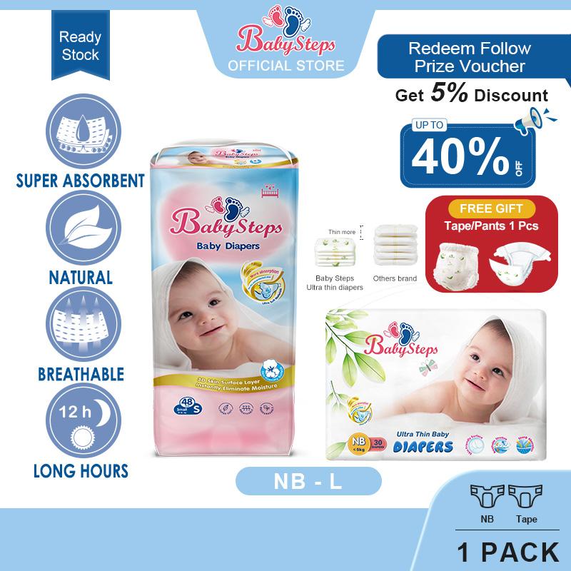 BABY STEPS Diapers 1 Pack Keperluan Baby Soft Breathable Bab - TikTok ...