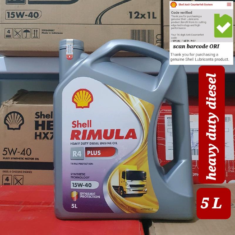 Oli Diesel barcode ori Shell rimula r4x r4 plus 15w40 di hobimercy ...