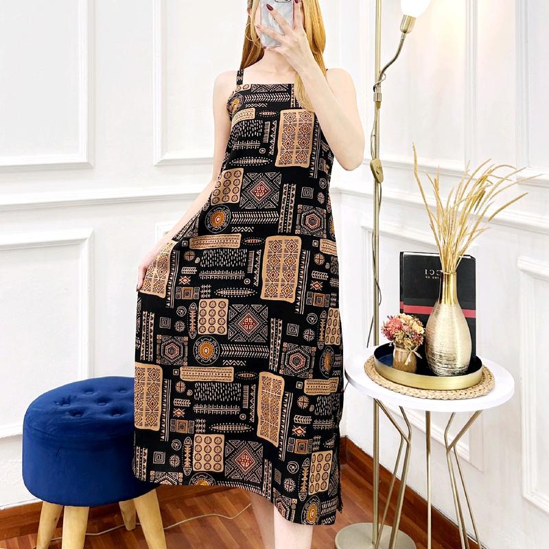 Dress Tanktop Wanita Daster Tali Panjang Wanita Rayon motif Baju - Shop ...