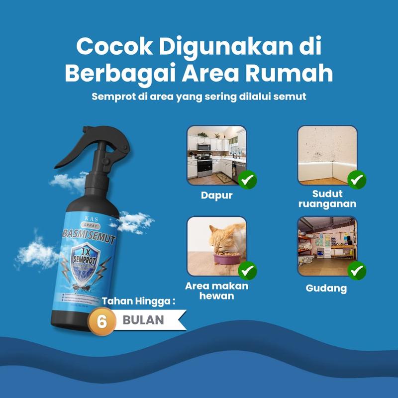 Spray Anti Semut KAS 100ml 250ml 1L | Pembasmi Semut Ampuh 1x Semprot ...
