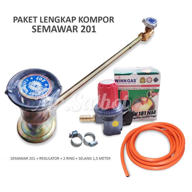 Paket Lengkap Kompor Semawar 201 Regulator Ring & Selang 1,5 - Shop ...