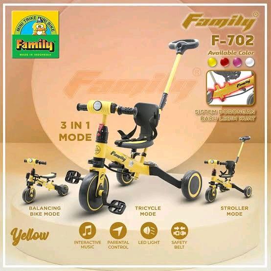 Sepeda roda tiga push bike tricycle balance bike stroller family - Shop ...