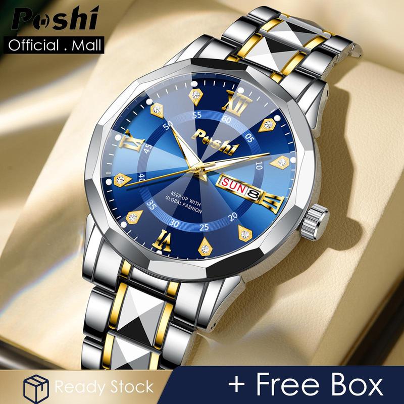【with regulators】Original POSHI Luxury Brand watch for men Simple ...