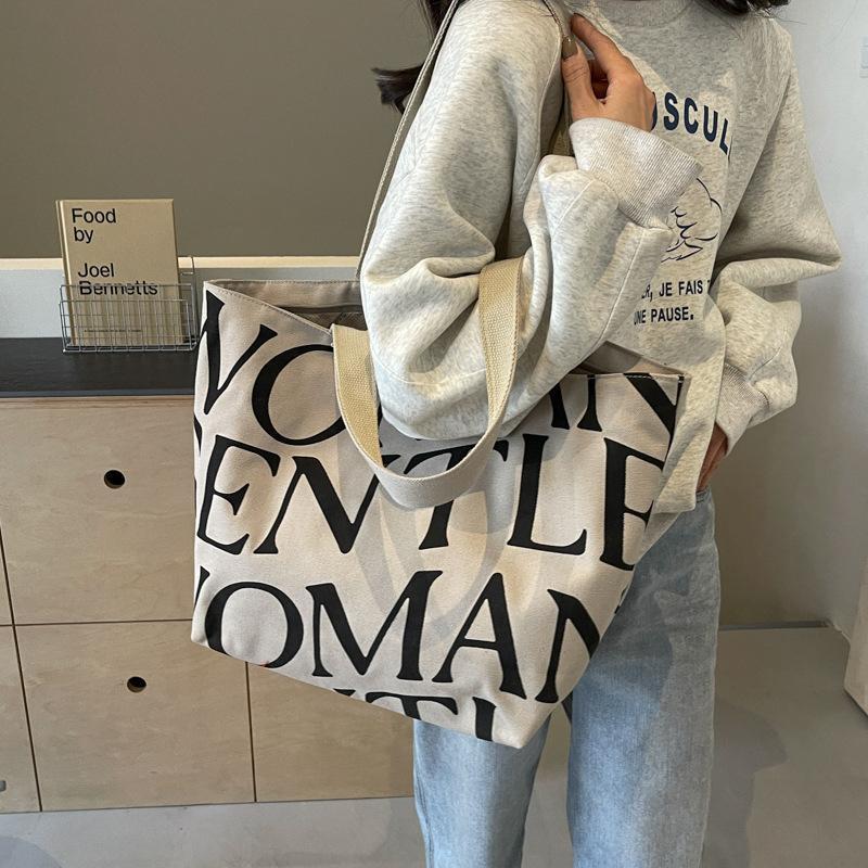 Beg Kanvas Wanita, GENTLEWOMAN, Zip Lembut, Kapasiti Besar ( - TikTok ...