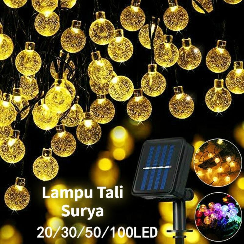 5/6.5/9.5/12M LED Lampu Tali Surya/Lampu Hias Suasana Halama - Shop ...