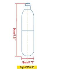 Jual High Pressure Refillable Co2 Capsule 12g Steel Cylinder Reusable ...