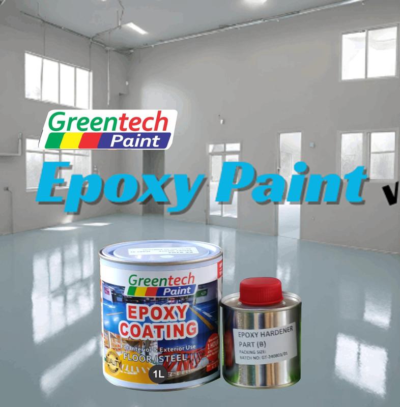 GLOSS ( 1 liter ) COLY EPOXY FLOOR PAINT GREENTECH PAINT WATERPROOF ...