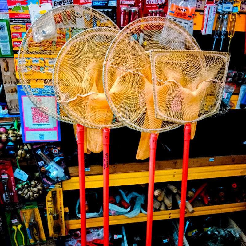 Nylon Landing Net wooden handle Tangguk Ikan Kayu (D shape & - TikTok ...