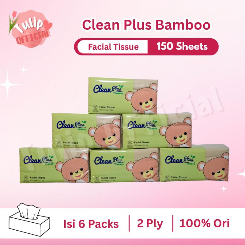 PAKET HEMAT 6 Packs Tisu Tisue CLEAN PLUS Bamboo Facial Tissue - Shop ...