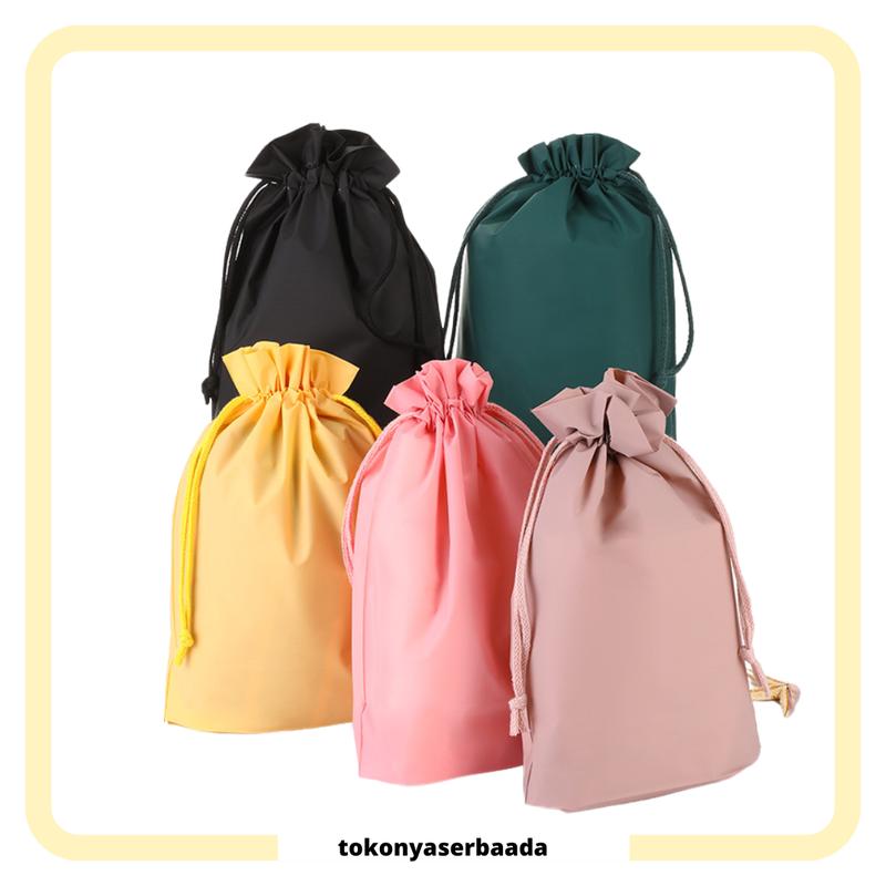 TSA (COD) Premium Drawstring Pouch Bag Tas Serut Packaging Makeup ...