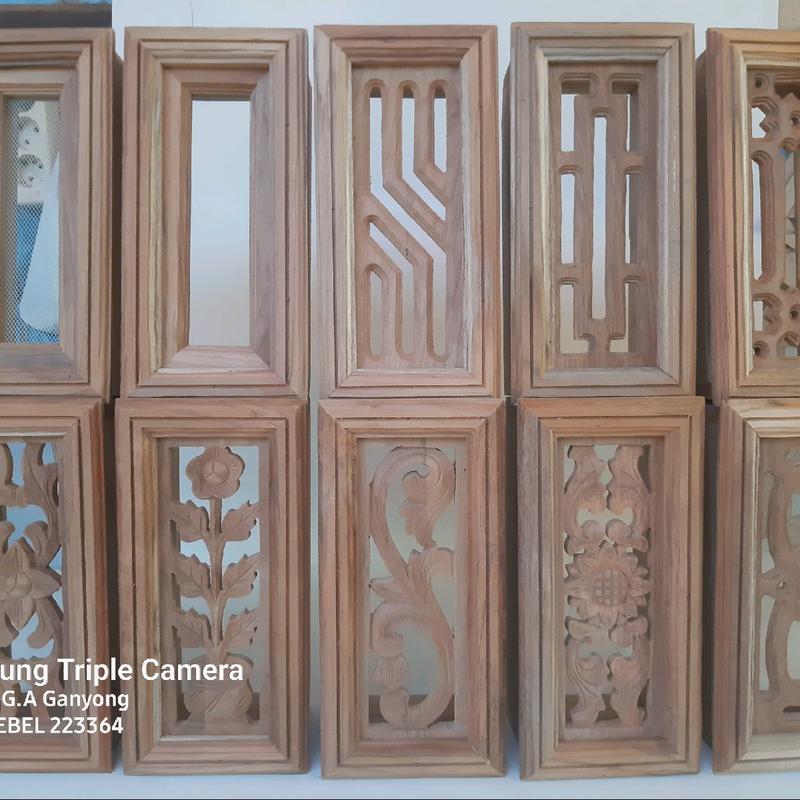 Loster Roster angin-angin ventilasi boven jalusi kayu jati Jepara ...