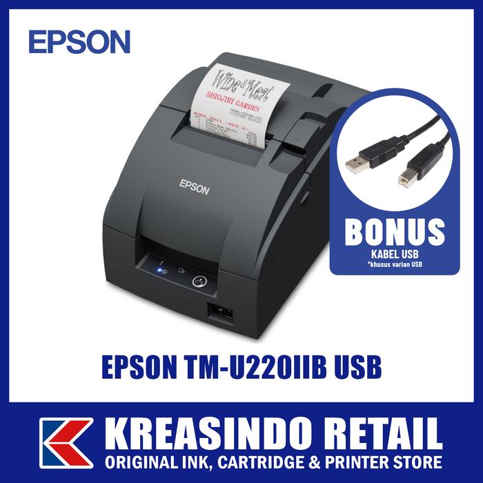 Jual Epson TM-U220IIB-422 USB Dot Matrix Auto Cutter Receipt Printer TM ...