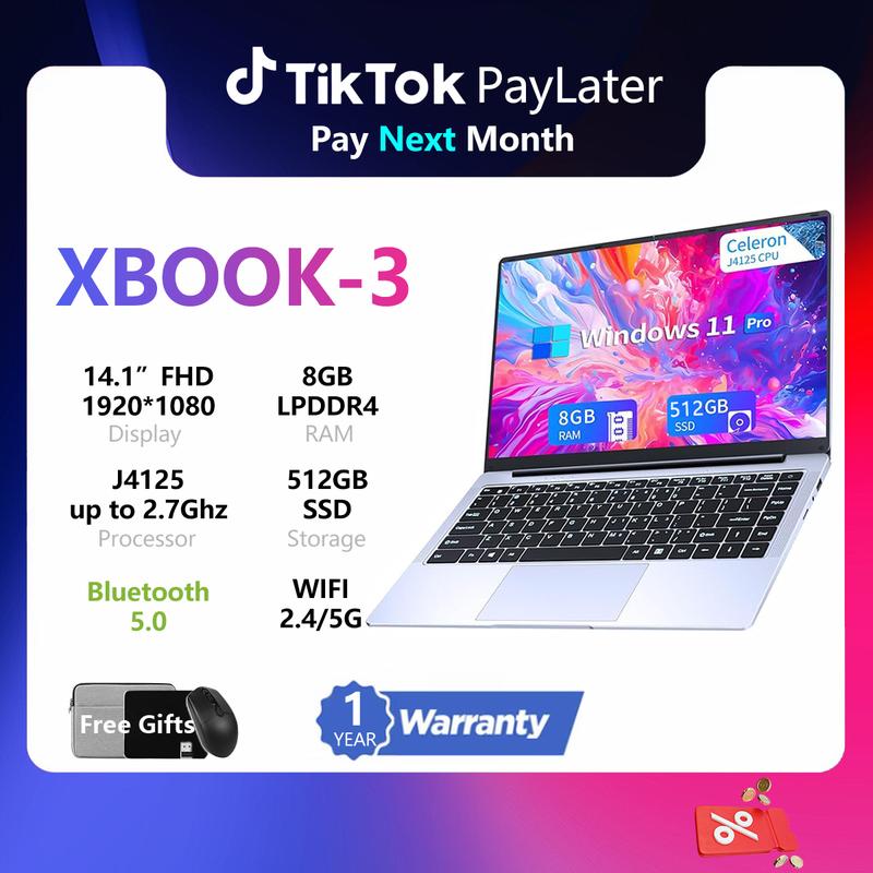 KUU XBOOK-3 Laptop, 14.1 Inch FHD IPS Display, 8GB LPDDR4 RAM, - TikTok ...