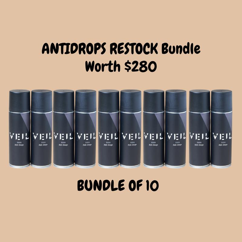 VEIL Anti-Drops Restock Bundle 10 x 250ML Protective Shoe Spray for ...