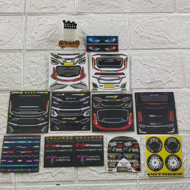 Miniatur corong basuri & stiker miniatur bus cuting - Shop | Tokopedia