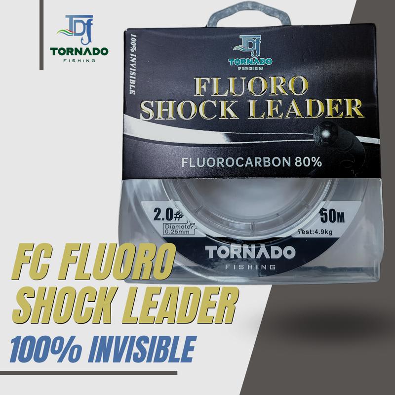 TDF Tornado Fishing Fluoro Shock FC Leader 80% Fluorocarbon 50 - TikTok ...