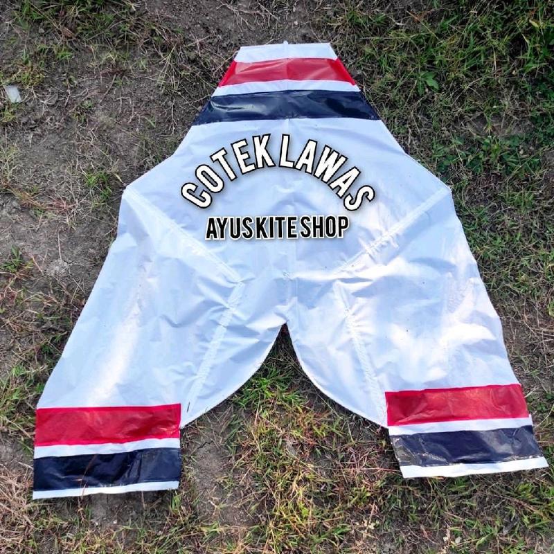 Layangan Cotek Lawas Putih Knockdown Ukuran 1 meter virall - Shop ...