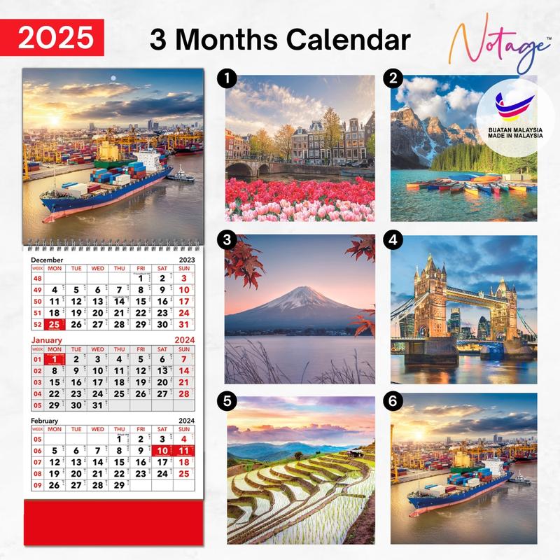 3 Months Wall Calendar 2025 Hand Tear Calendar large calenda - TikTok ...