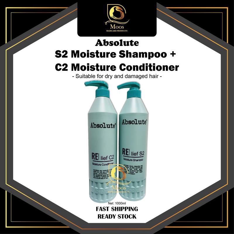 Absolute S2 Moisture Shampoo 1000ml + C2 Moisture Conditione - TikTok ...