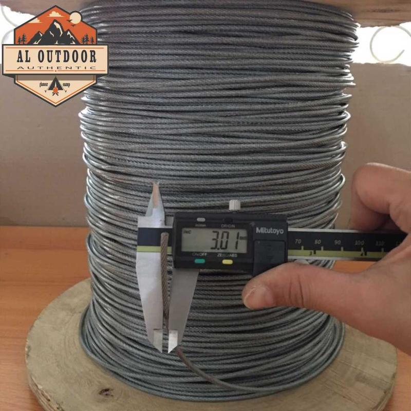 Sling baja 3mm | Kawat sling galvanis 3mm | wire rope 3mm bahan - Shop ...