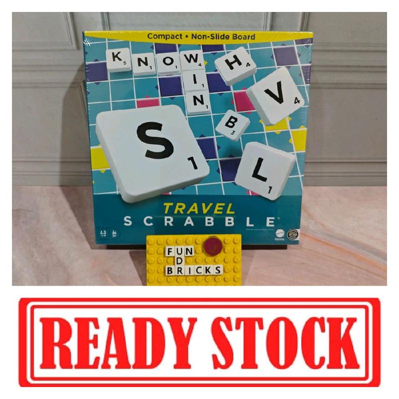 Travel Scrabble Original Mattel Compact Game Board Grid - Shop | Tokopedia
