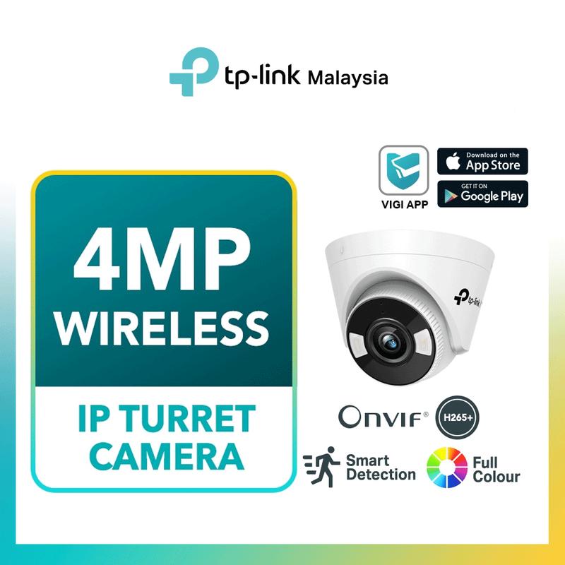 TP-Link 4MP AI CCTV VIGI C440 - Indoor Full-Color Ultra HD Turret ...