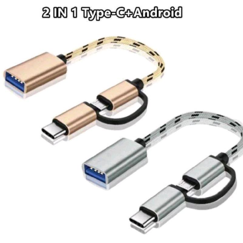 New Kabel OTG 2 in 1 Micro USB Type C Otg Combo to USB 3.0 Adapter ...
