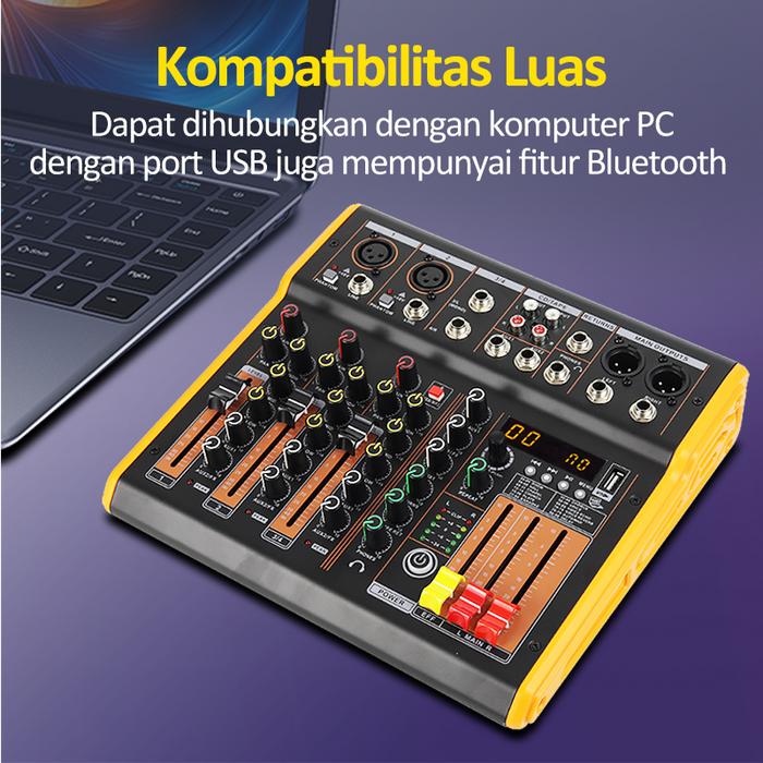 Promo Bonkyo Mixer Suara Audio 6 Channel Bluetooth DSP USB dengan ...