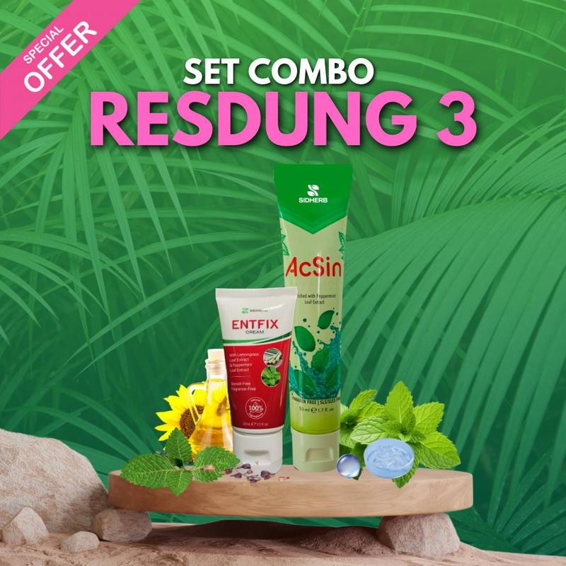Sidherb Set Combo Resdung 3 | Entfix Cream + Acsin Cleanser - TikTok ...