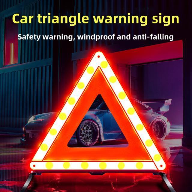 Tripod warning sign Car tripod folding sign bracket reflective - TikTok ...
