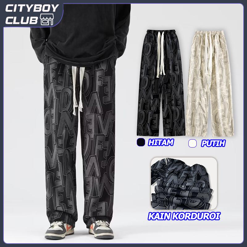 Seluar Baggy Lelaki Corduroy Fabric High Street Style Fashio - TikTok ...