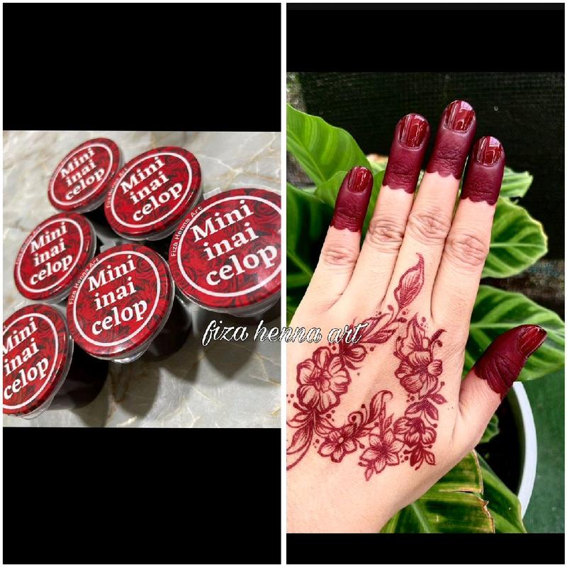 Inai Celup Mini by FHA 25gm. Warna Merah Cherry Cantik Untuk - TikTok ...