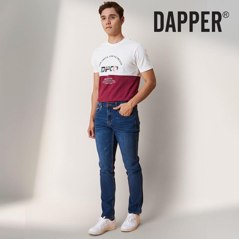 Dapper | Straight Slim Long Jeans-J80083S Stone Blue - TikTok Shop Malaysia