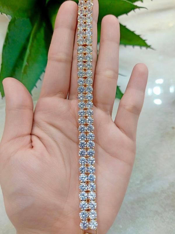 RANTAI TANGAN BATU SUASA ZIRCONIA PUTIH DOUBLE - TikTok Shop Malaysia