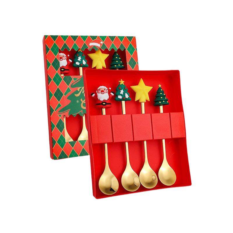 Stainless Steel Colorful Christmas Tableware Set With Holida - TikTok ...