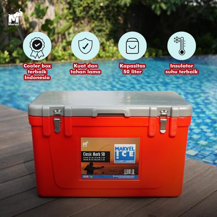 Jual Cooler Box 50 L / Marvel Cool es batu kristal mancing marina ...