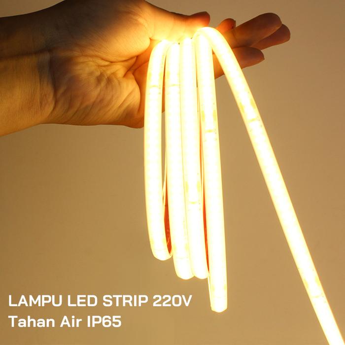 Promo LED Strip COB 220V Tahan Air IP65 untuk Indoor & Outdoor, Lengkap ...