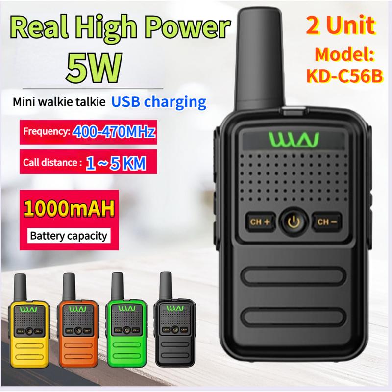 【1 Pair】Mini Walkie Talkie 5km Call Distance 5W High Power USB - TikTok ...