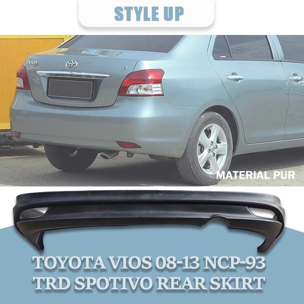 TOYOTA VIOS 08-13 NCP-93 TRD SPORTIVO REAR SKIRT 2009 2010 2011 ...