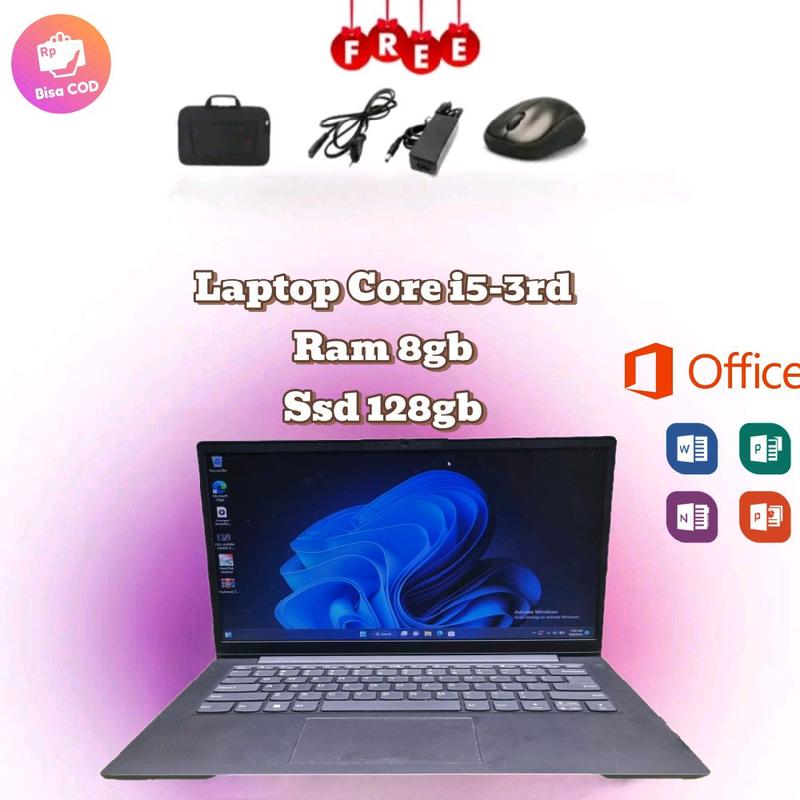 Laptop Intel Core i5 Gen 3th RAM 8Gb SSD 128Gb Windows - Shop | Tokopedia